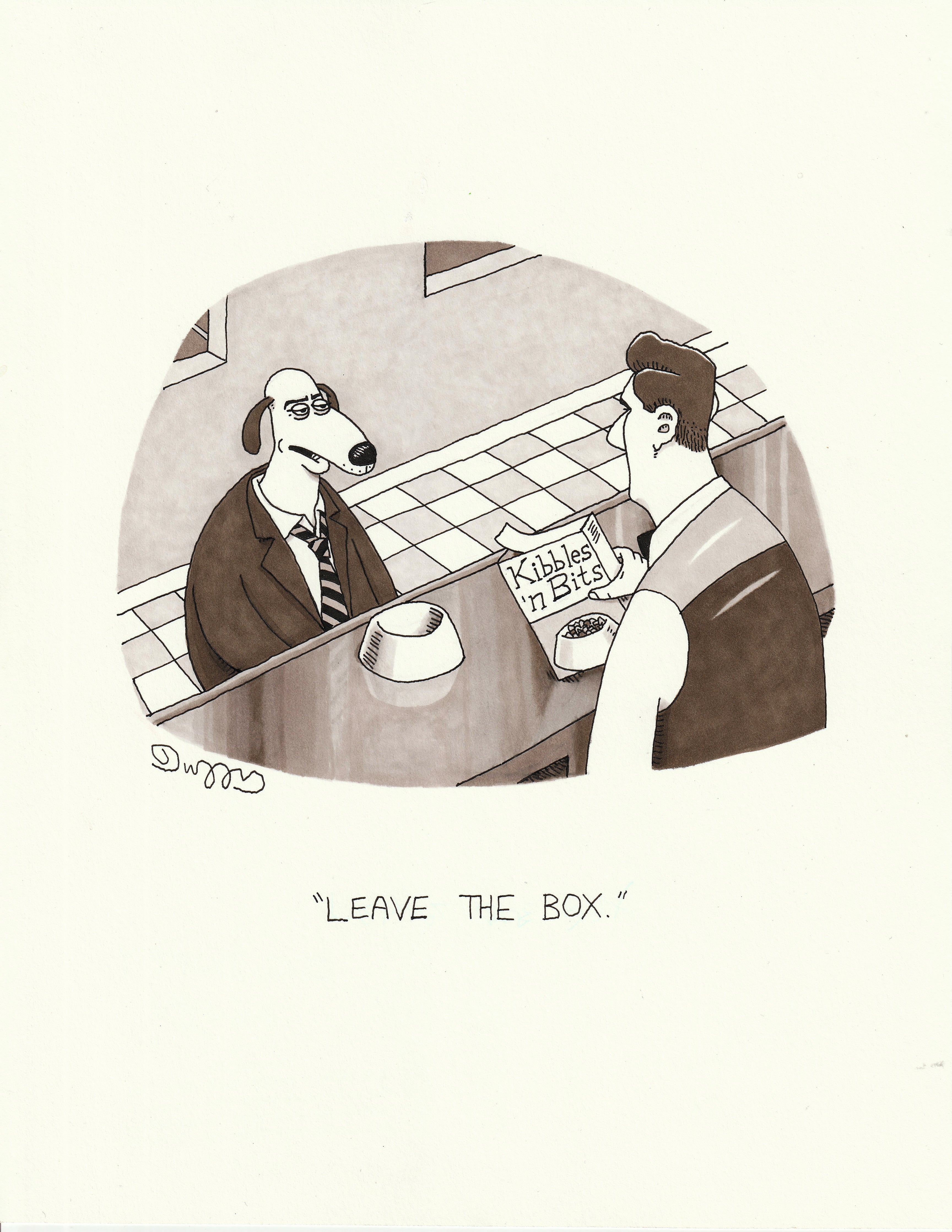 Leave the Box | Original And Unique New Yorker Magazine Cartoon Art ...