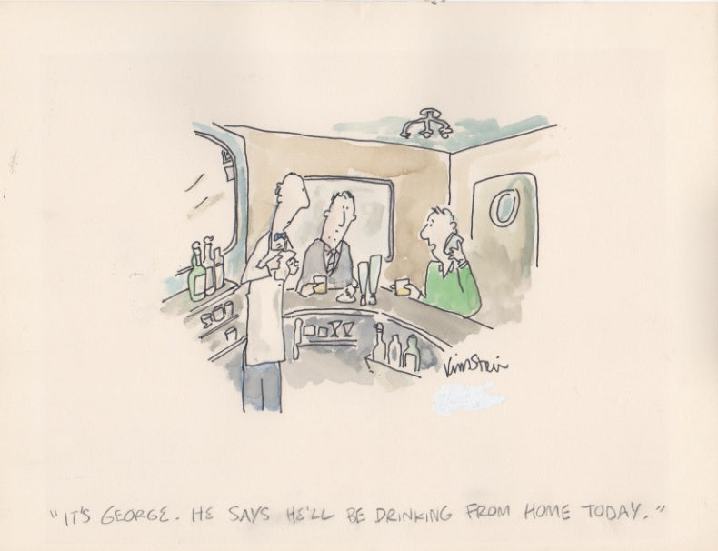 Drinking From Home | Original And Unique New Yorker Magazine Cartoon ...