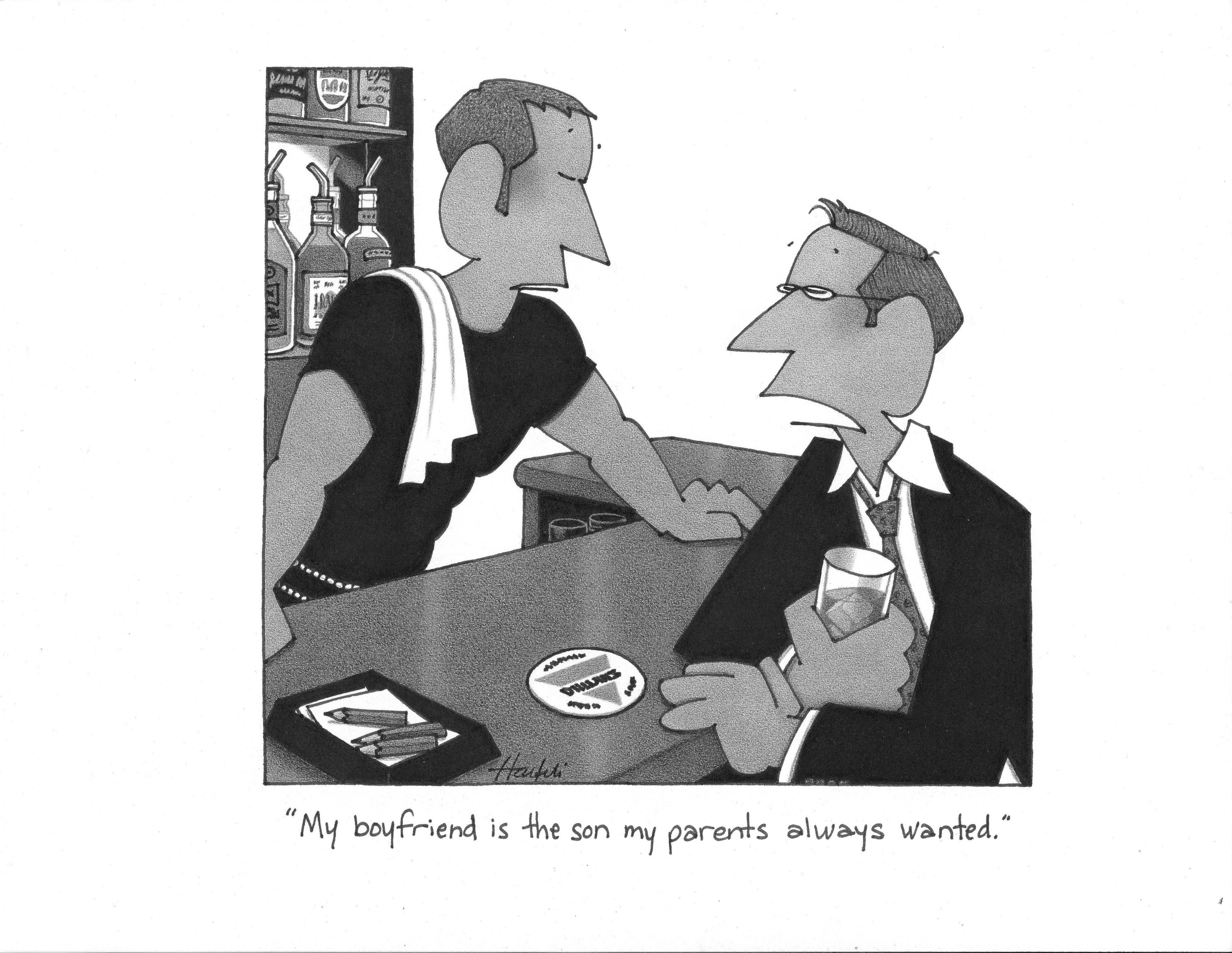 Boyfriend | Original And Unique New Yorker Magazine Cartoon Art ...
