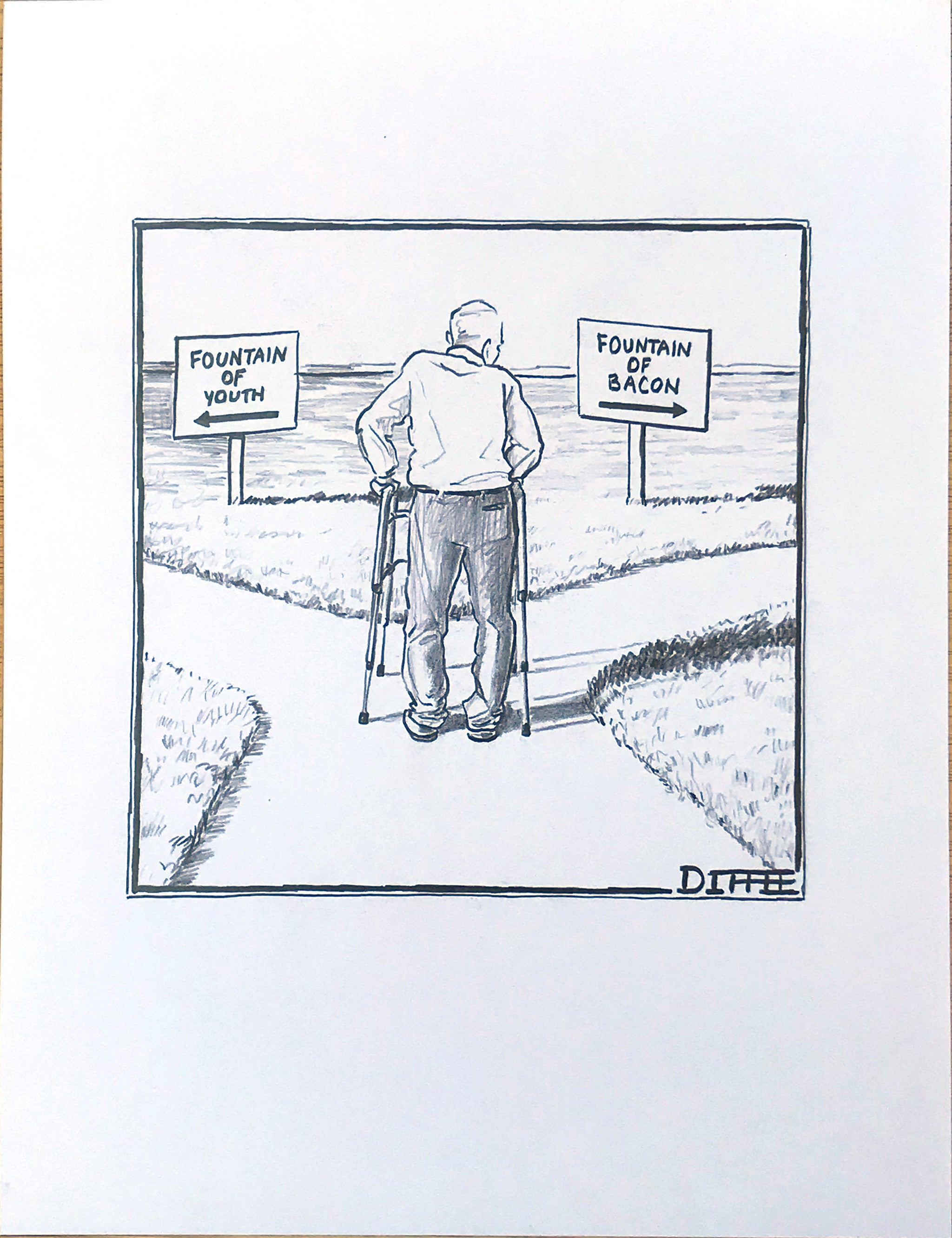 Fountain Of Bacon | Original And Unique New Yorker Magazine Cartoon ...