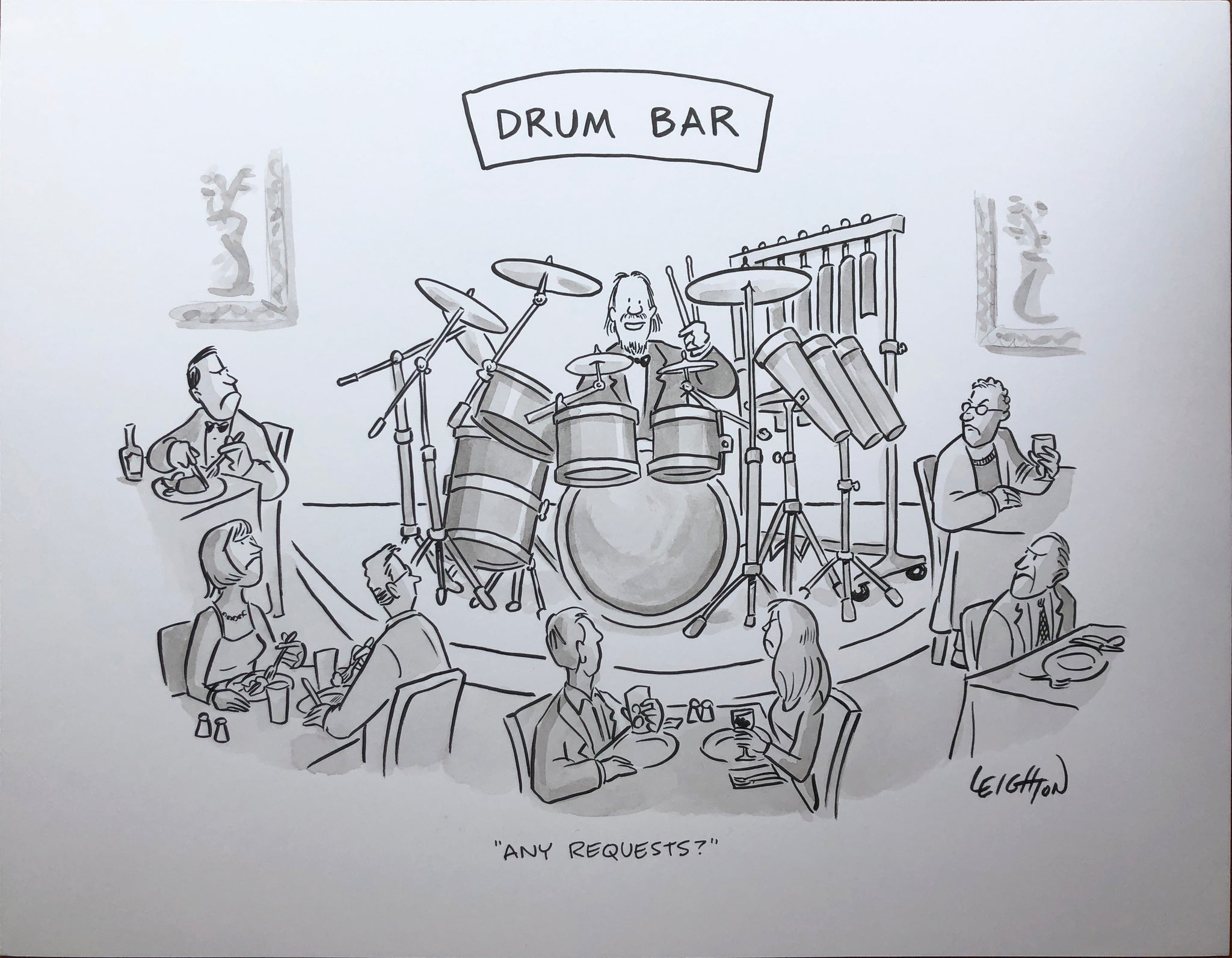Drum Bar | Original And Unique New Yorker Magazine Cartoon Art ...