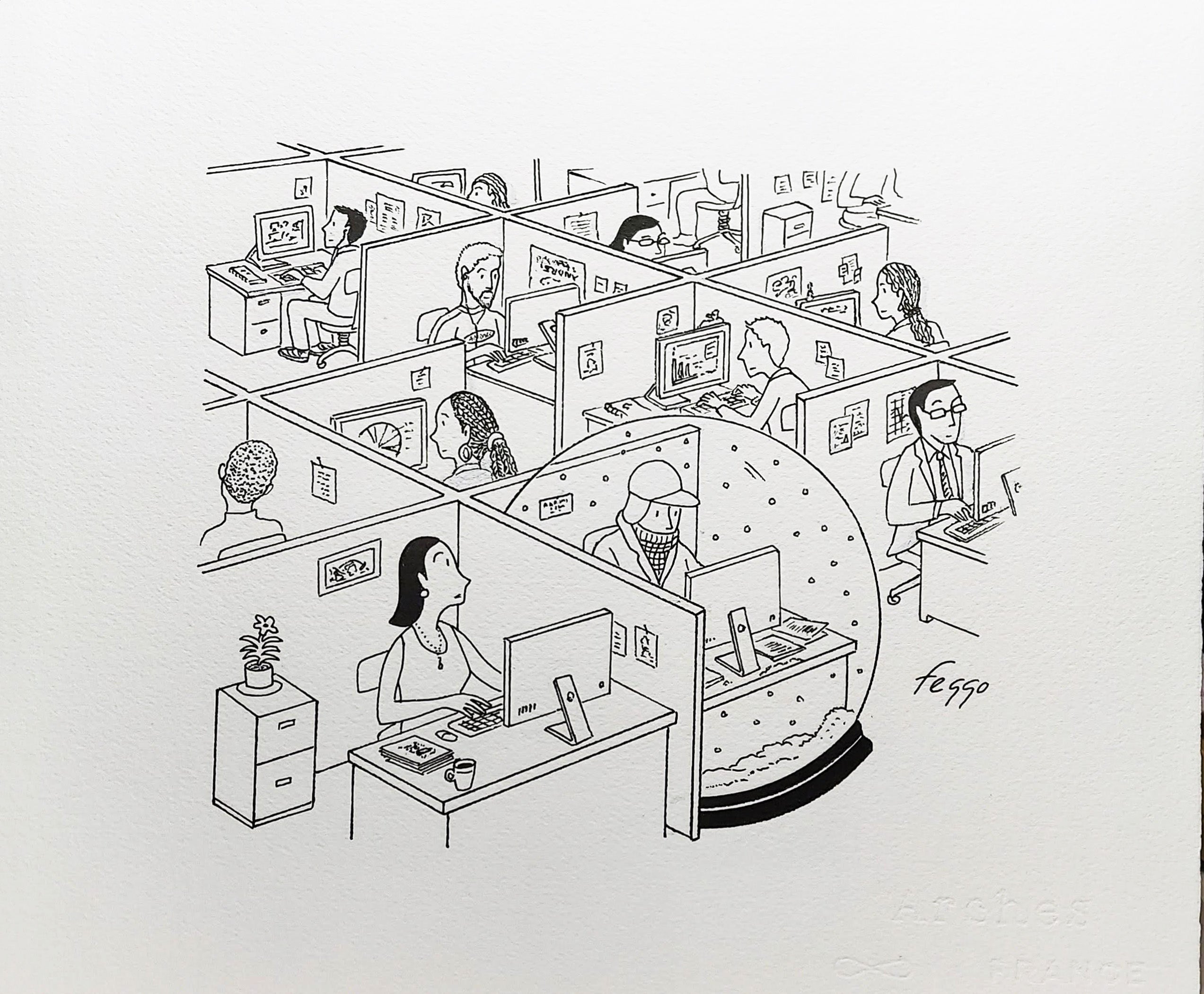Office Snow Globe – Curated Cartoons