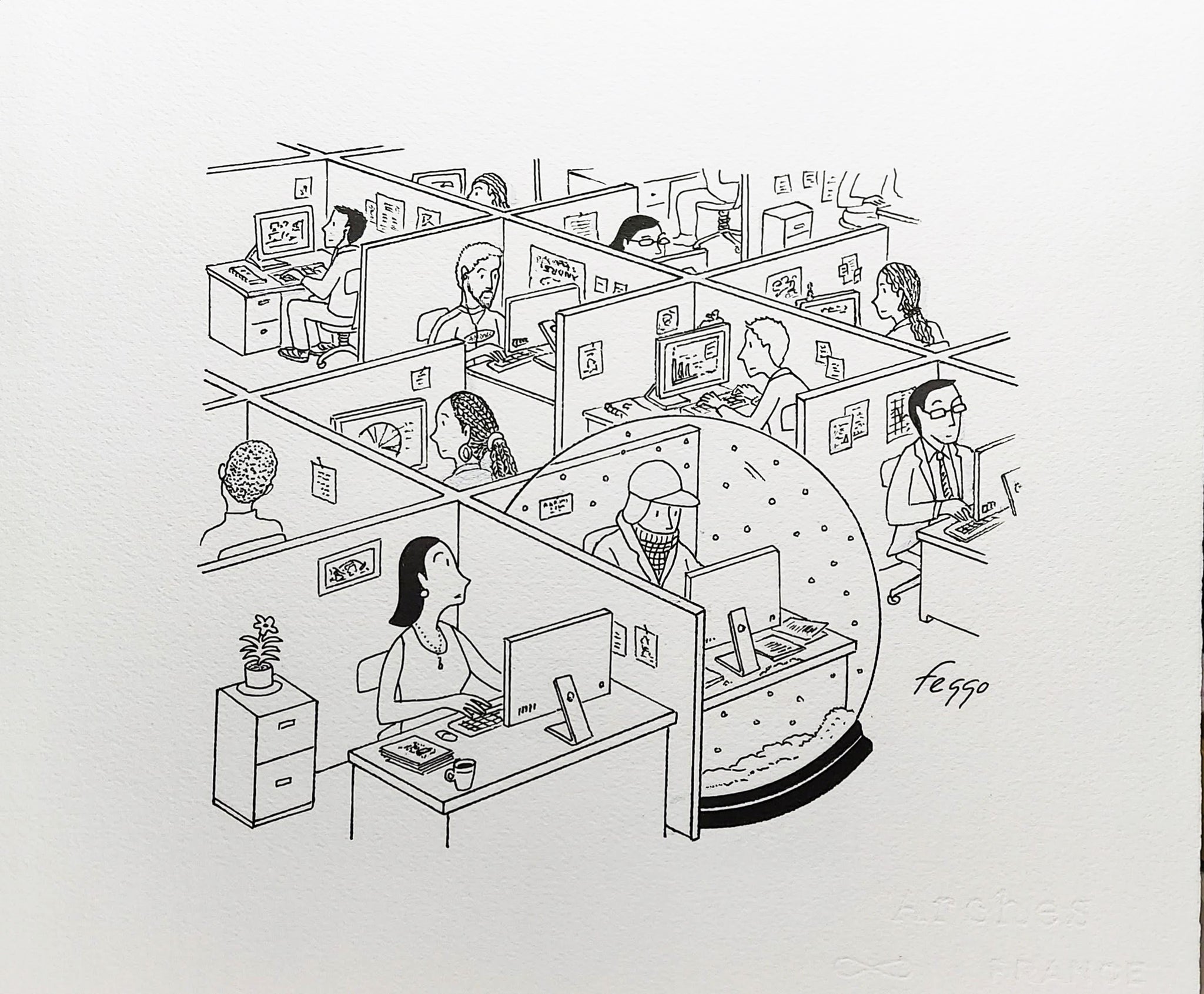 Office Snow Globe – Curated Cartoons