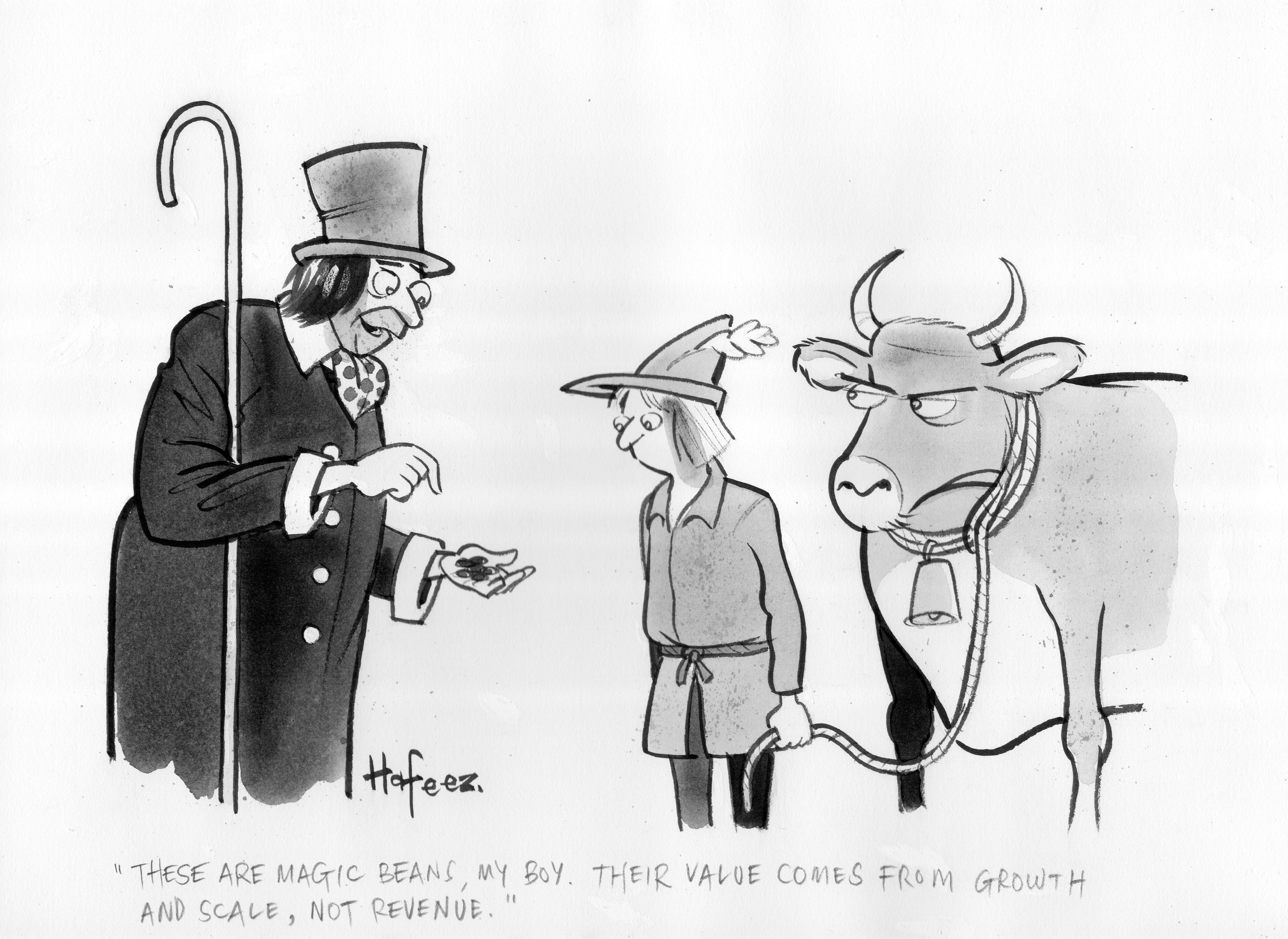 Magic Beans | Original And Unique New Yorker Magazine Cartoon Art ...