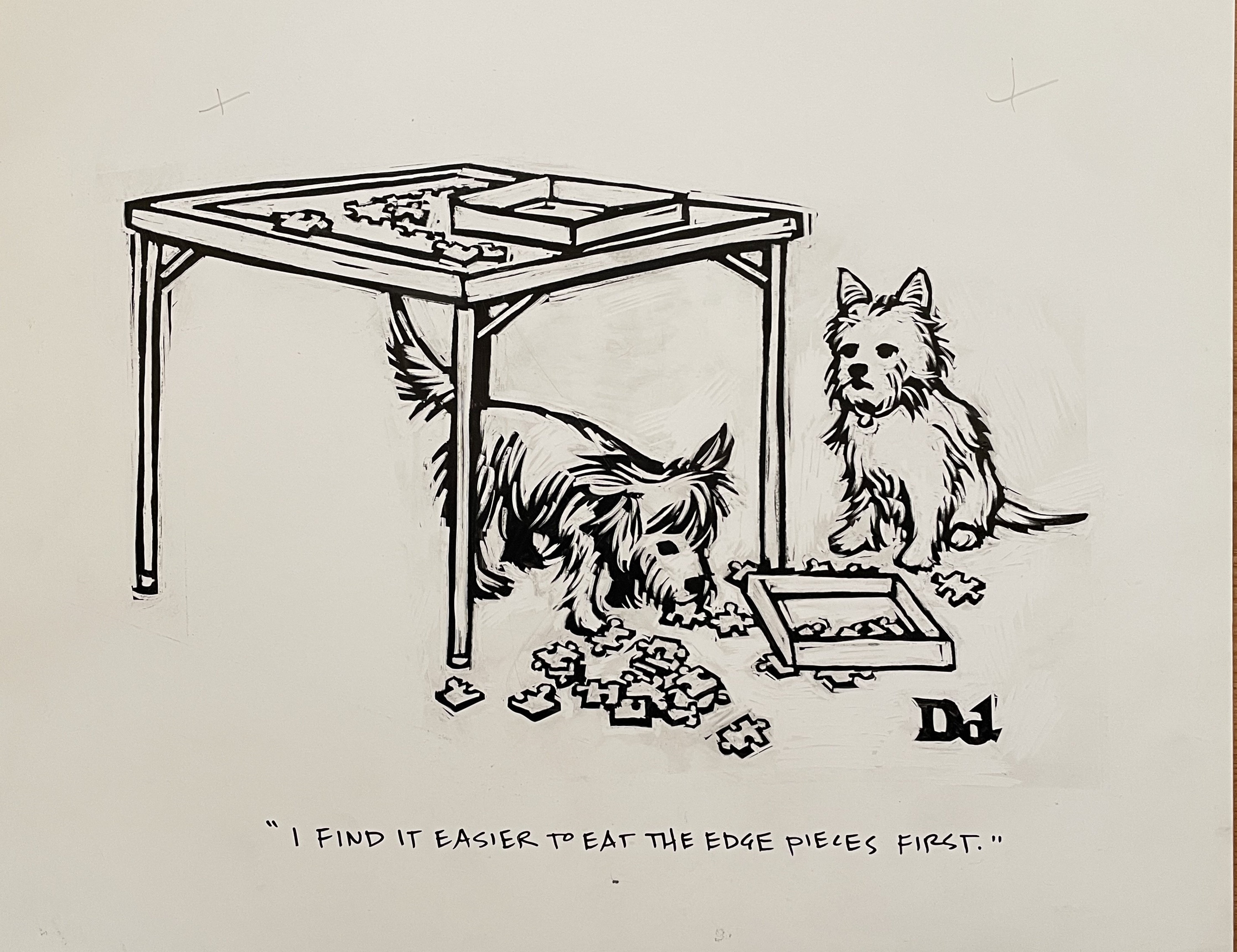 Puzzle Dogs | Original And Unique New Yorker Magazine Cartoon Art ...