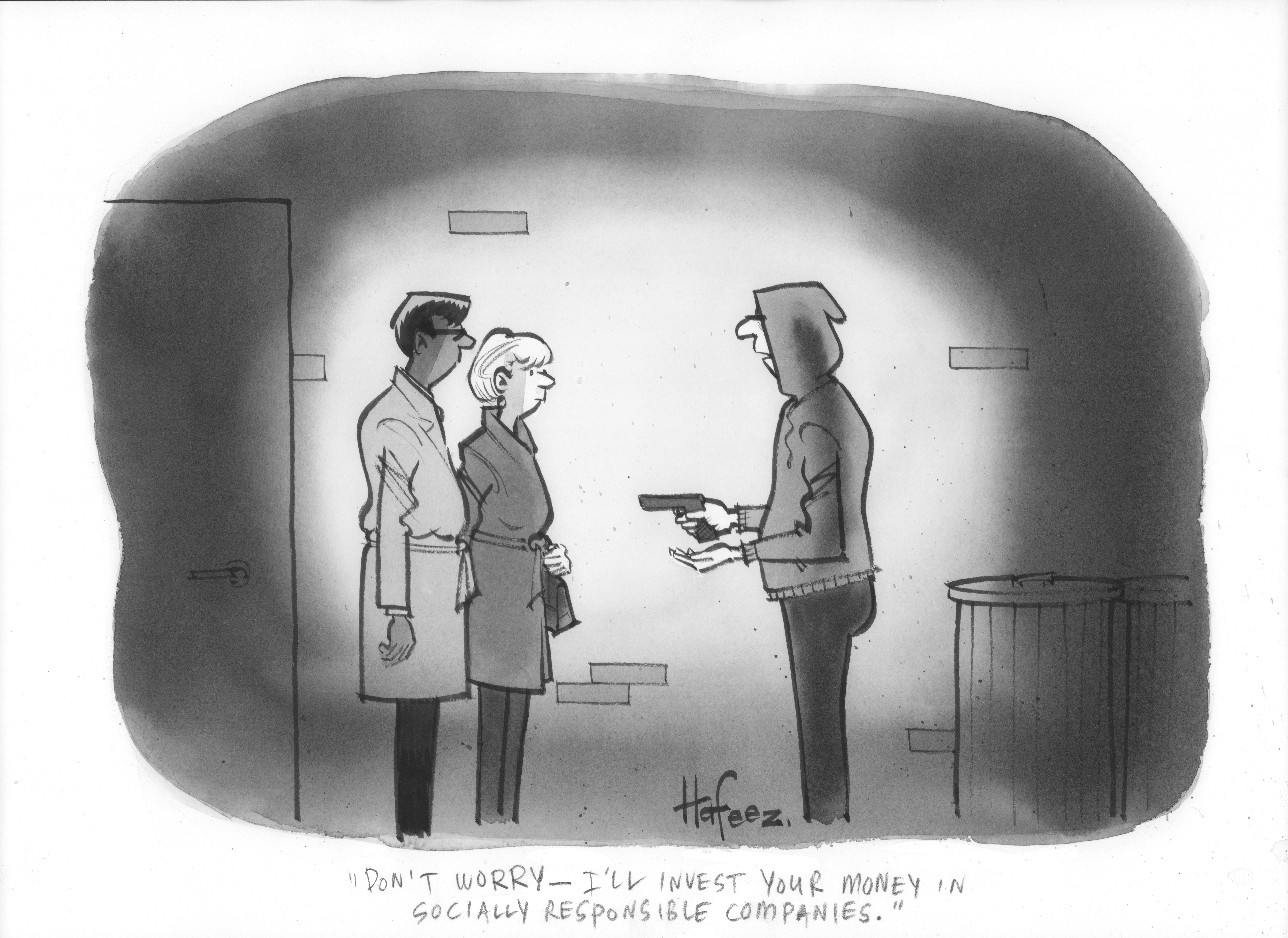 Socially Responsible Hold-Up | Original And Unique New Yorker Magazine ...