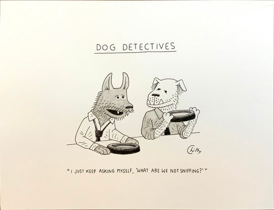 Dog Detectives | Original And Unique New Yorker Magazine Cartoon Art ...