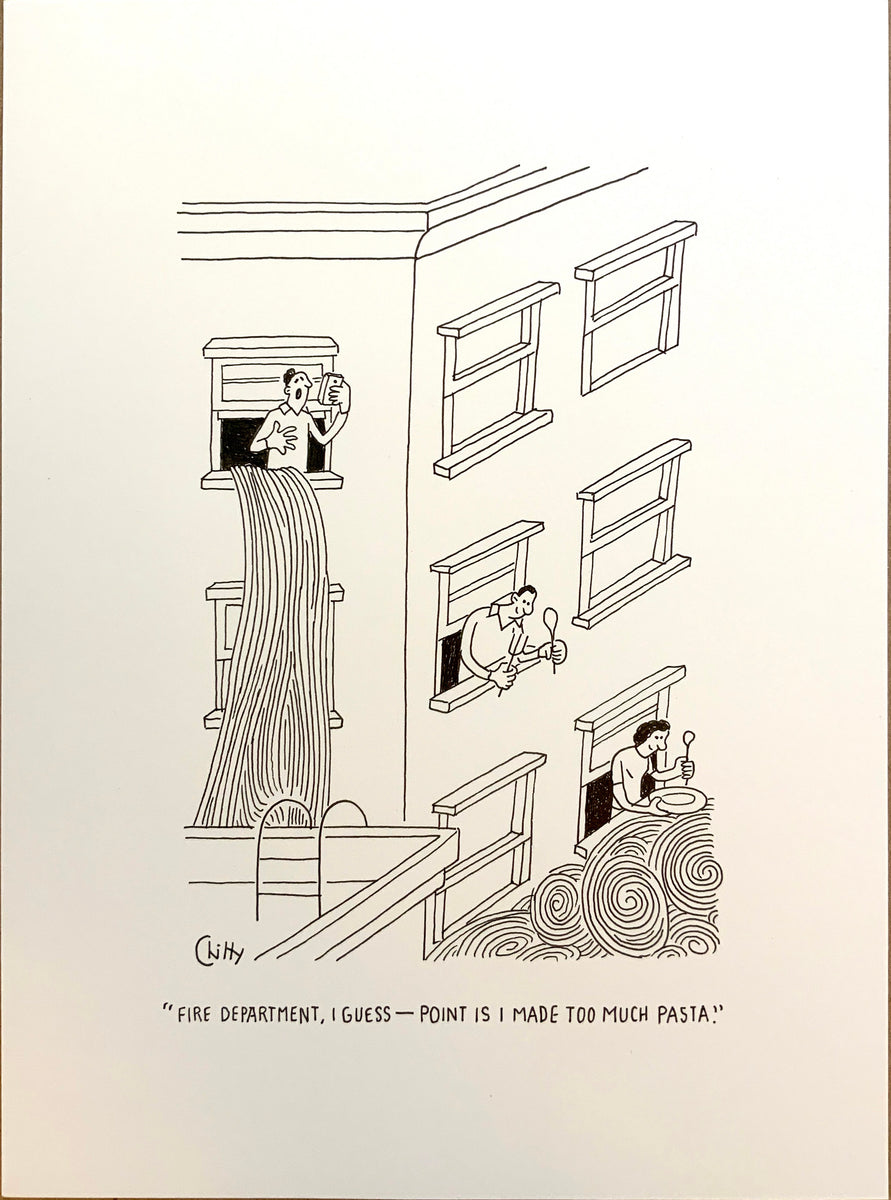 Too Much Pasta | Original And Unique New Yorker Magazine Cartoon Art ...