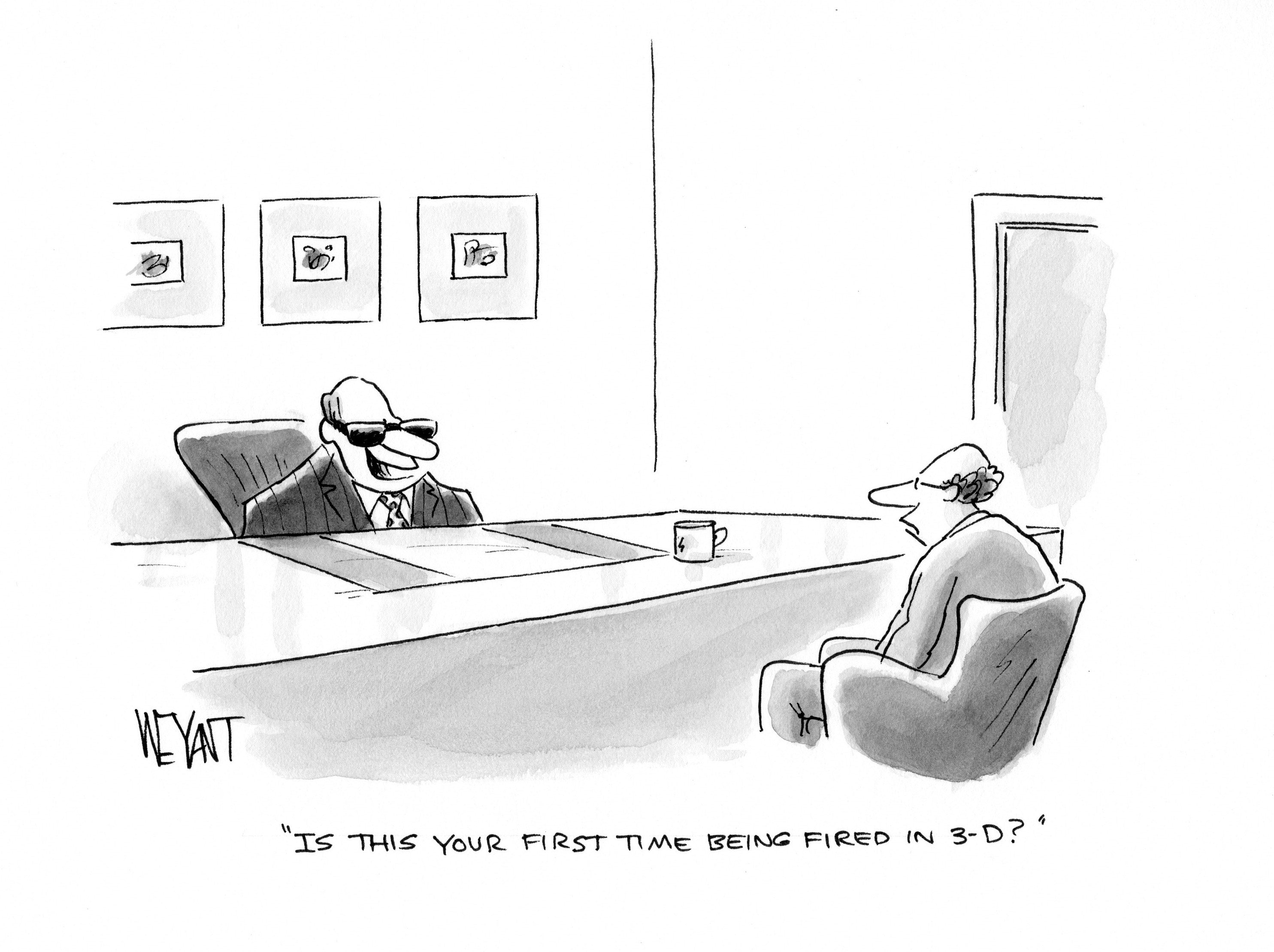 Fired In 3-D | Original And Unique New Yorker Magazine Cartoon Art ...