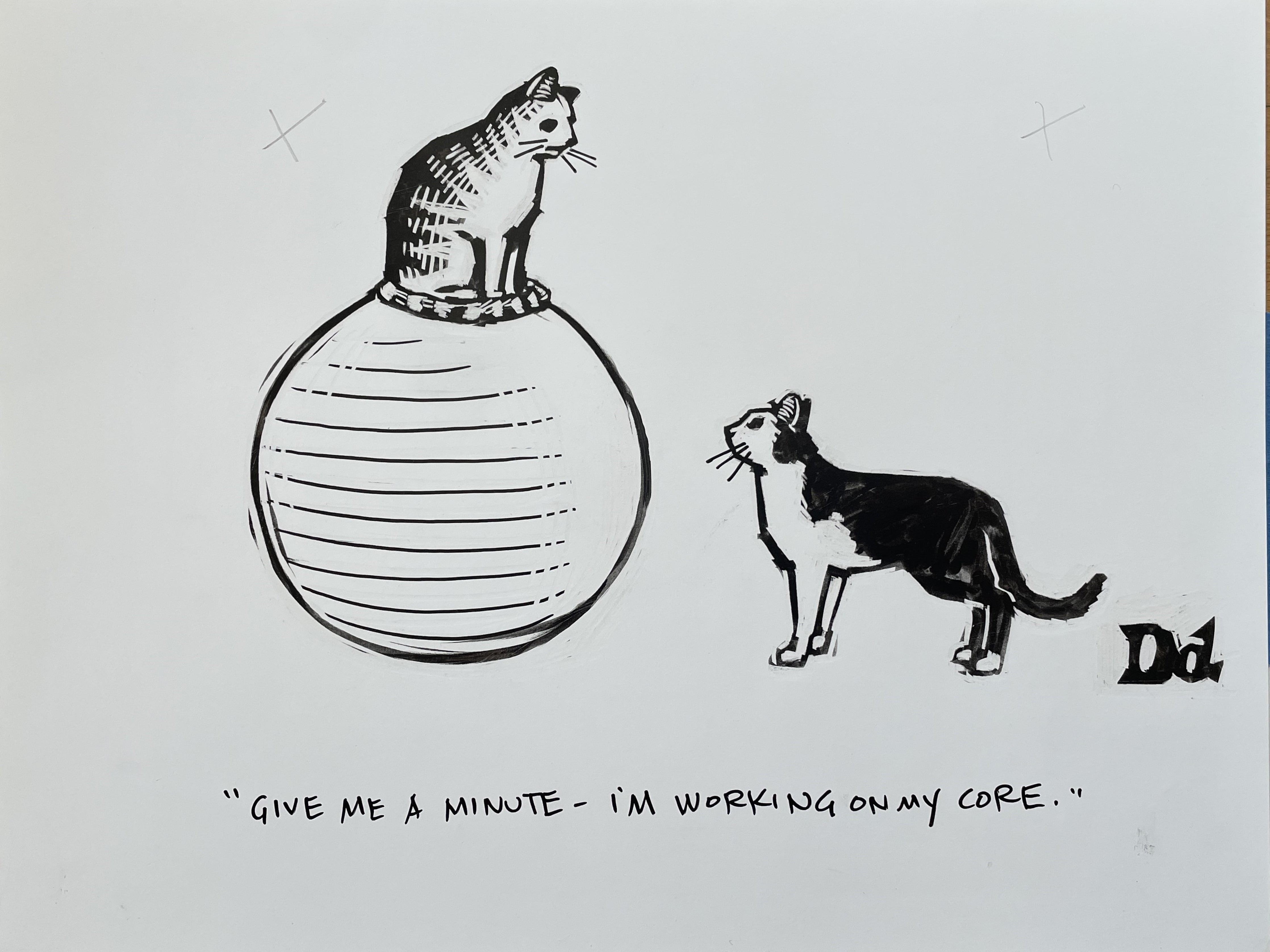 Working On My Core | Original And Unique New Yorker Magazine Cartoon ...