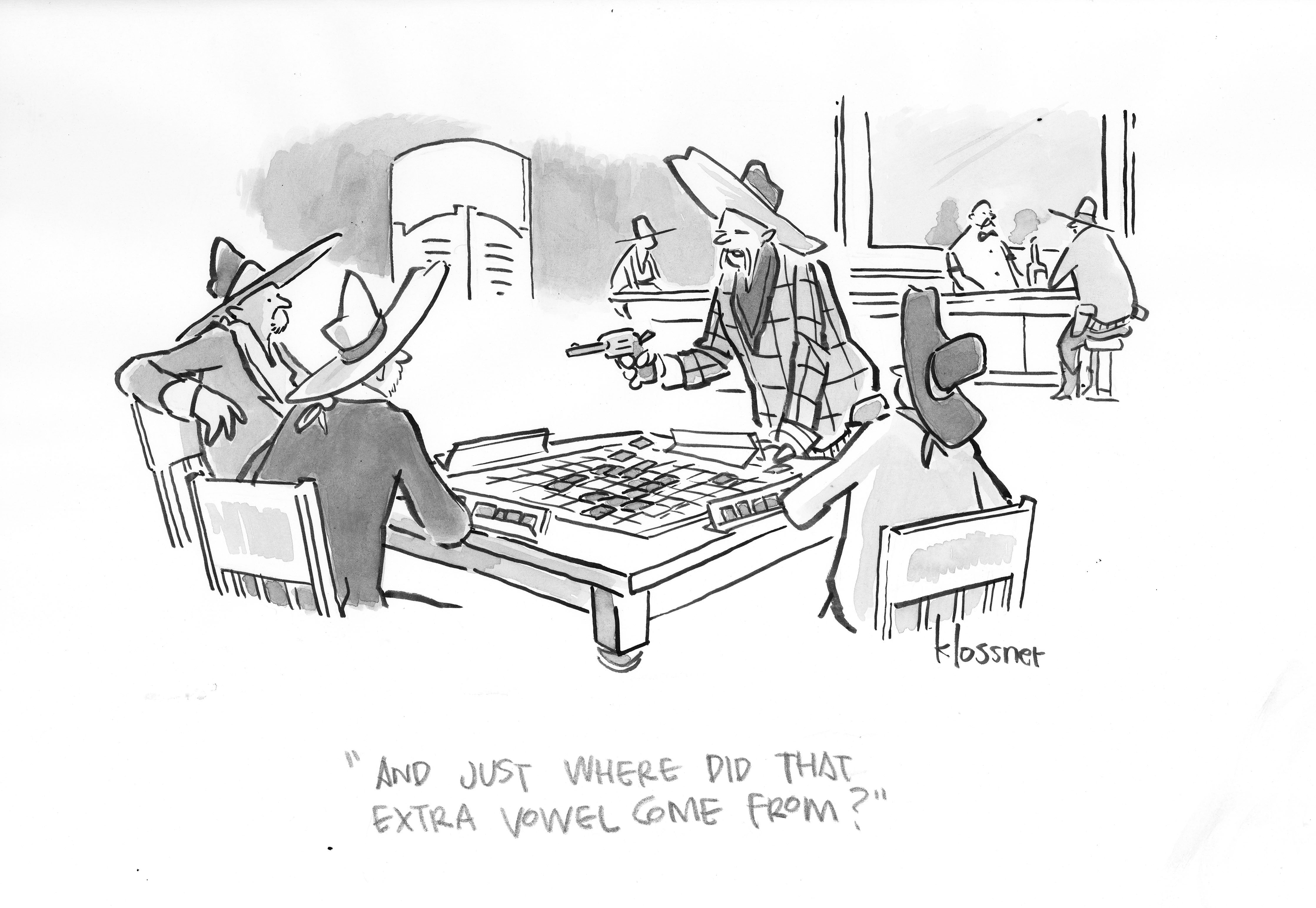 Extra Vowel | Original And Unique New Yorker Magazine Cartoon Art ...