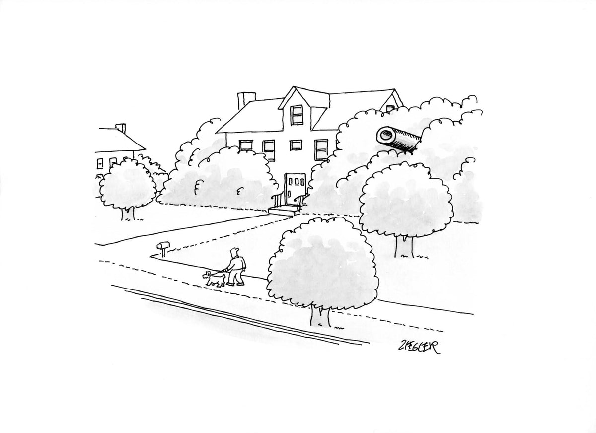 Neighbor Cannon | Original And Unique New Yorker Magazine Cartoon Art ...