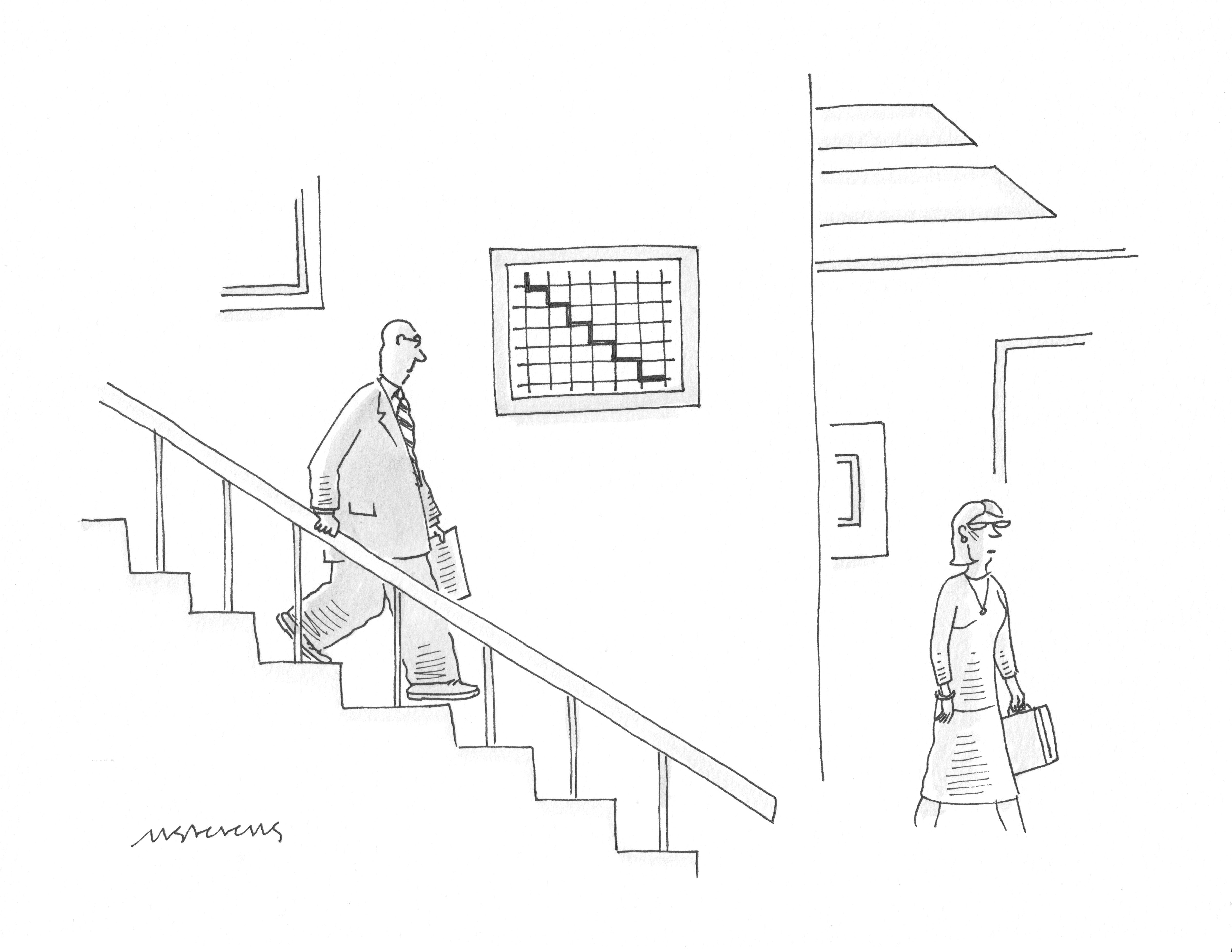 Stairs Chart | Original And Unique New Yorker Magazine Cartoon Art ...