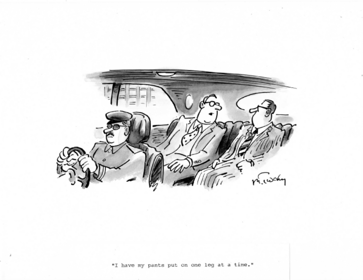 One Leg At A Time | Original And Unique New Yorker Magazine Cartoon ...