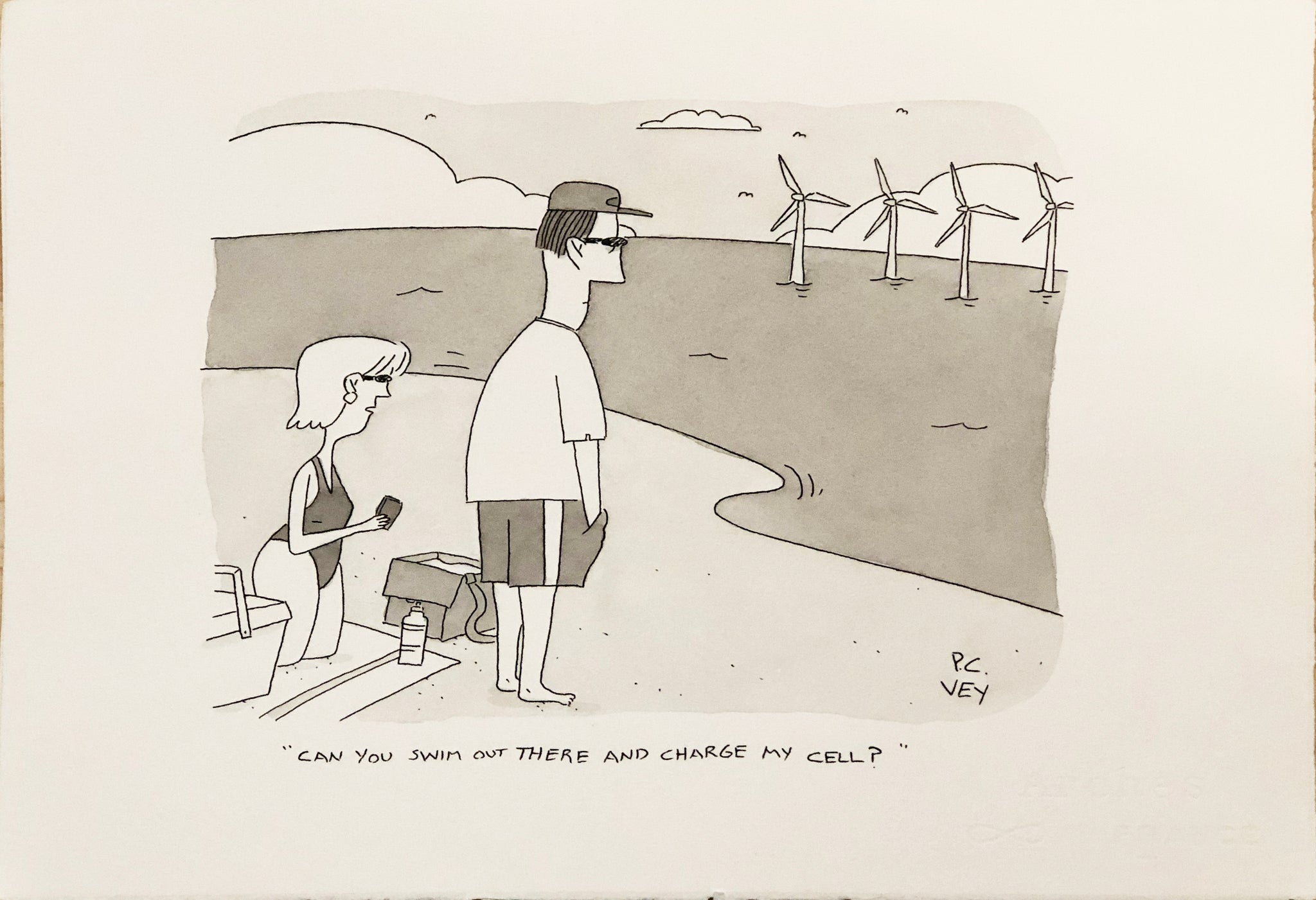Charge My Cell | Original And Unique New Yorker Magazine Cartoon Art ...