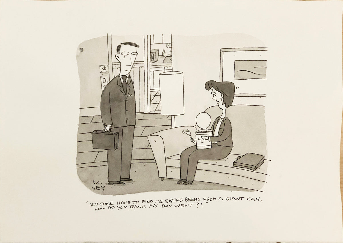 Eating Beans | Original And Unique New Yorker Magazine Cartoon Art ...